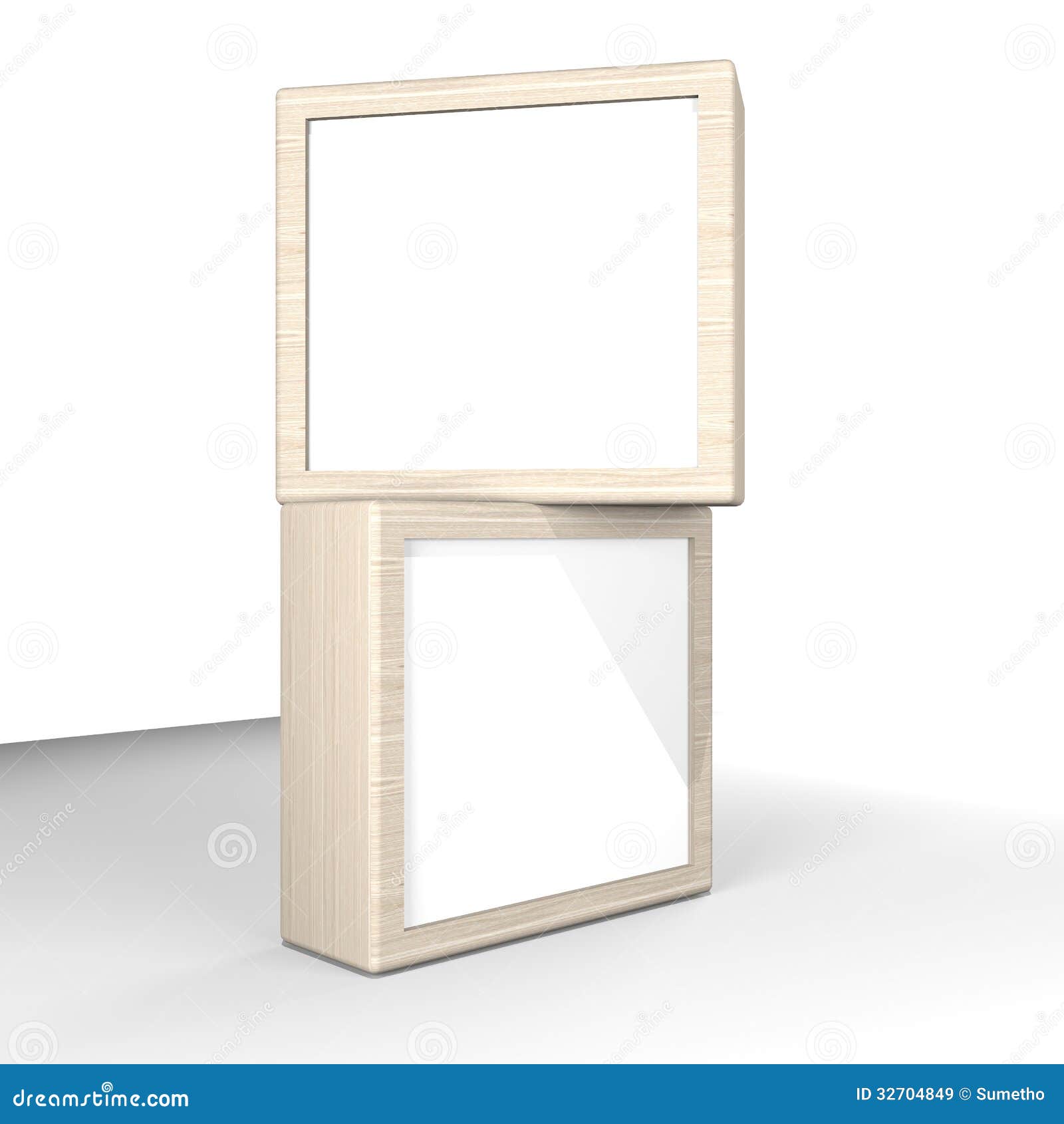 Two blank box display stock illustration. Illustration of display ...