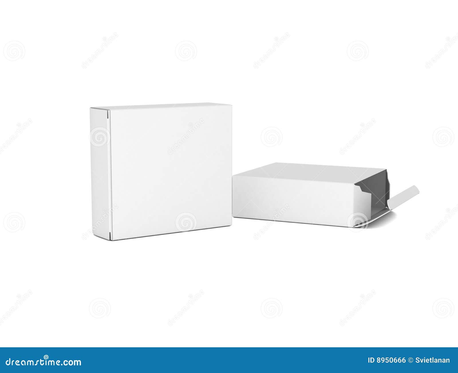 Two blank cardboard boxes stock illustration. Illustration of cardboard ...