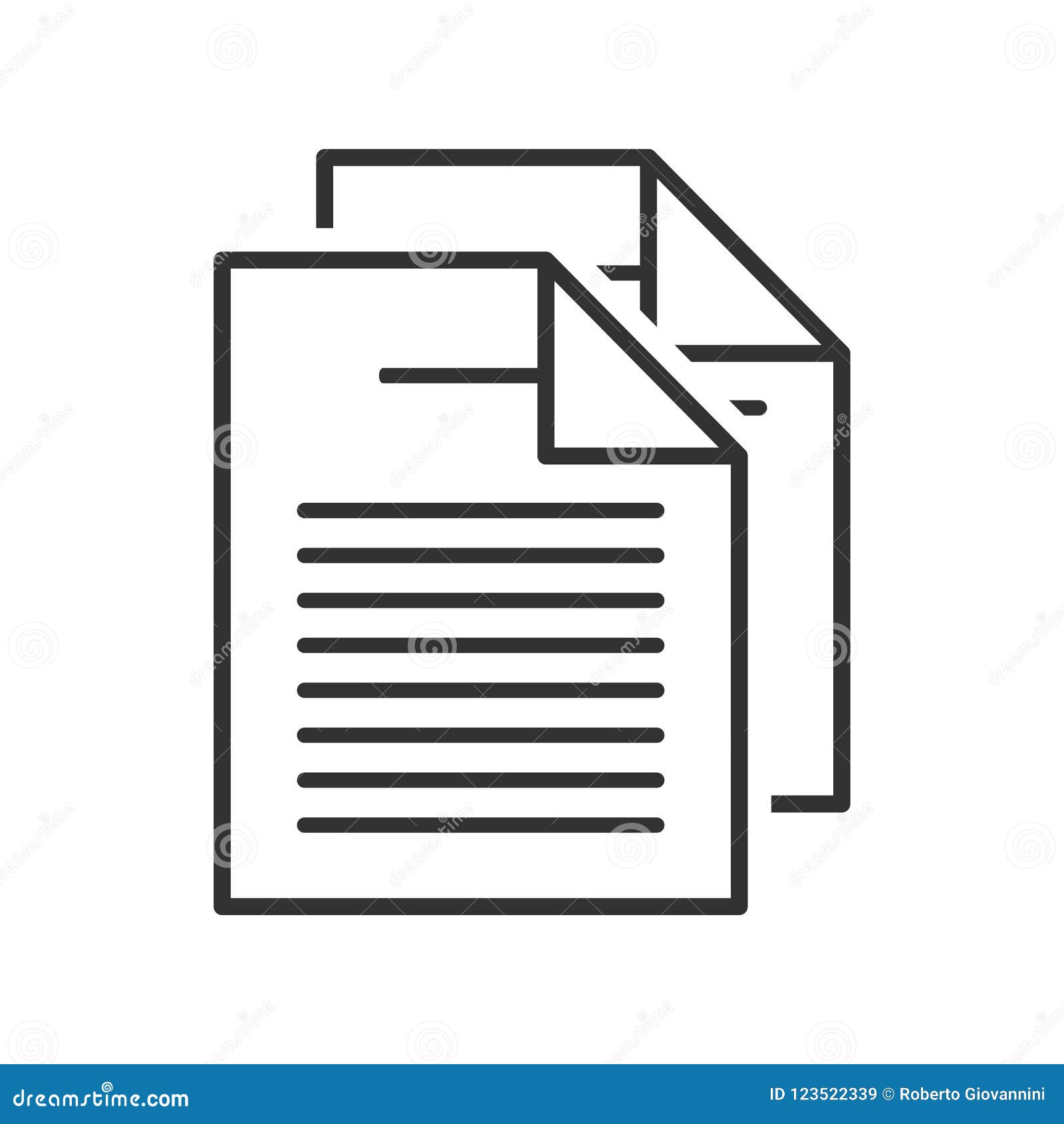 Set Of Blank Documents Icons For Various Services, Institutions And ...