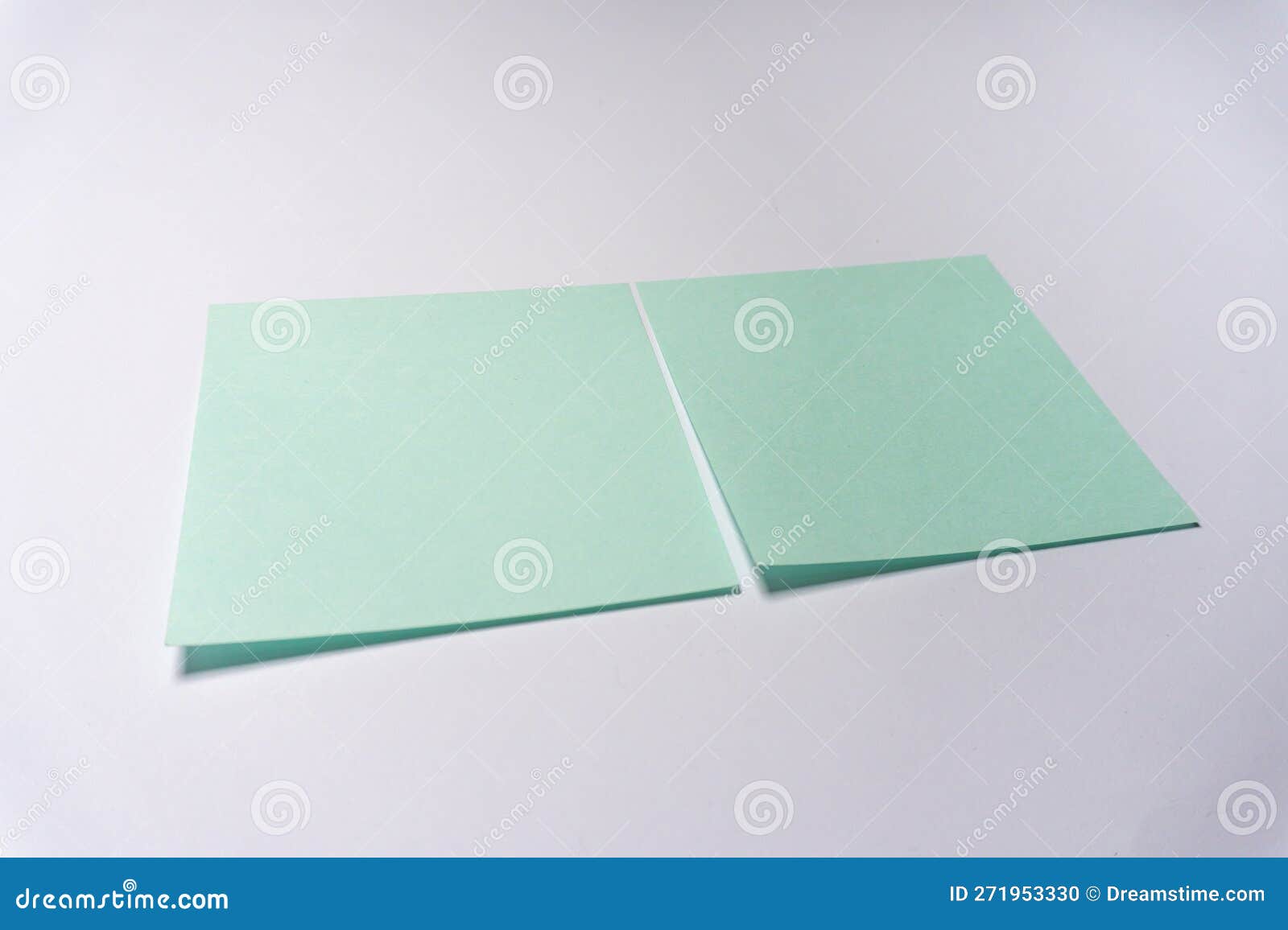 Two Blank Green Sticky Notes Stock Photo - Image of custom, postit ...