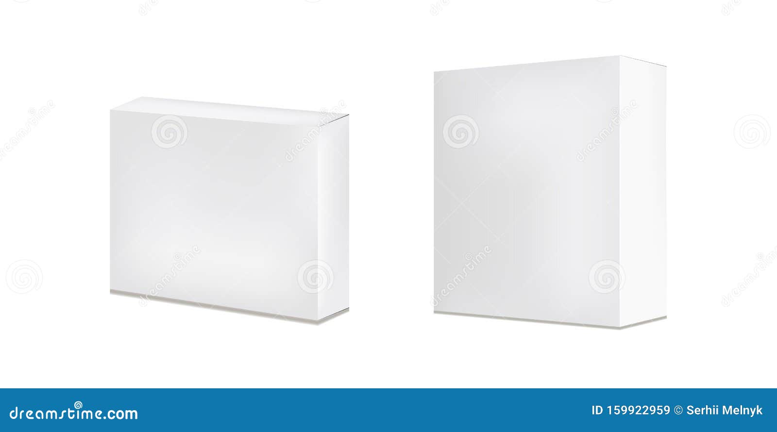Two blank packaging boxes stock vector. Illustration of paper - 159922959
