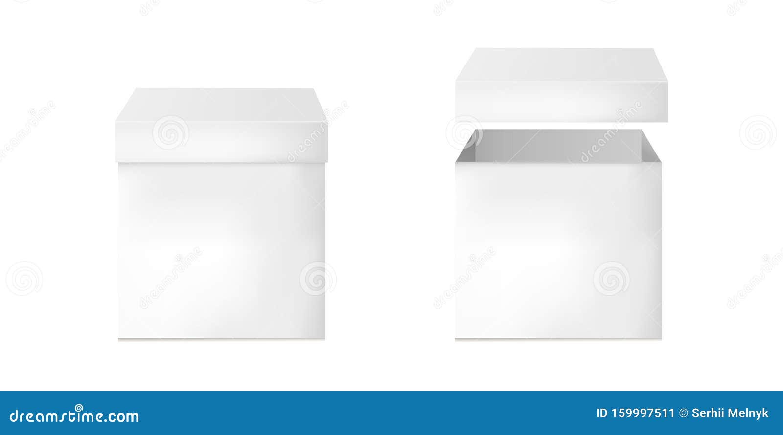 Two blank packaging boxes stock vector. Illustration of paper - 159997511