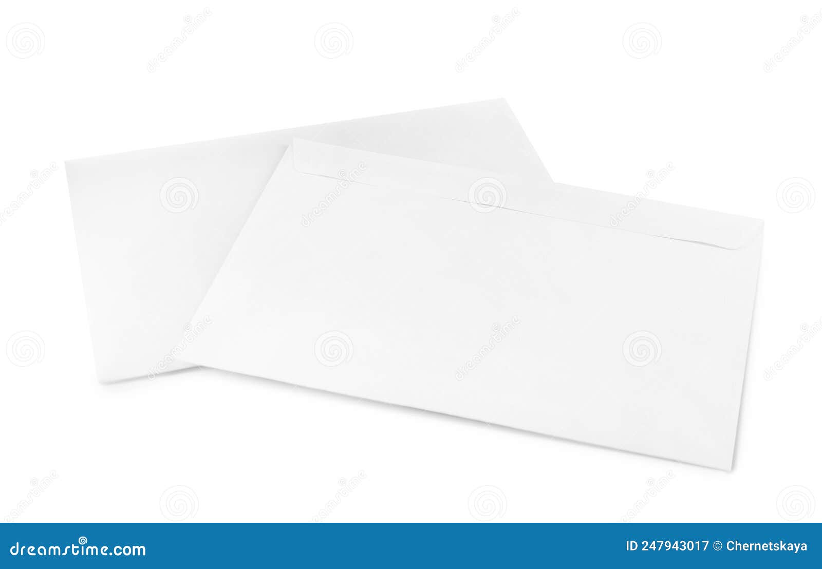 Two Blank Paper Letters on White Background Stock Image - Image of ...