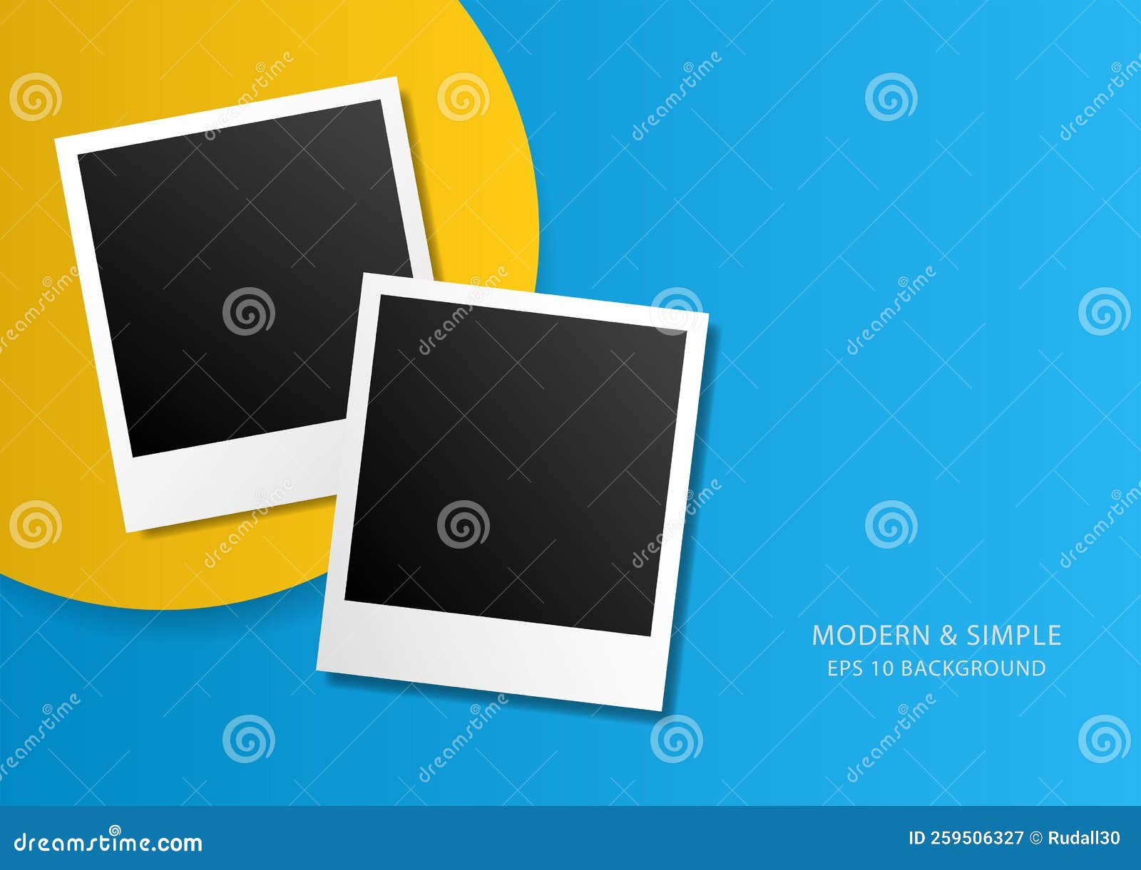 Two Blank Photo Frames Template Stock Vector - Illustration of blank ...