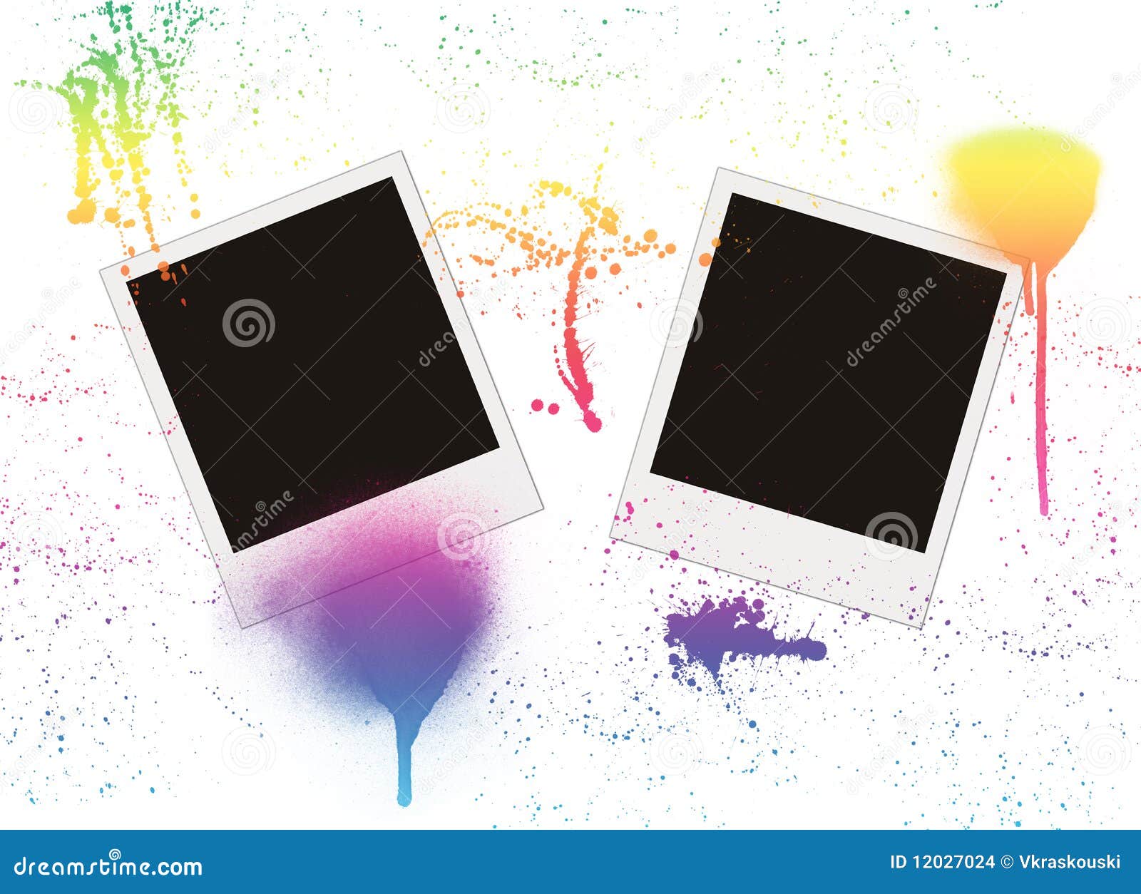 Two blank photos stock illustration. Illustration of dots - 12027024