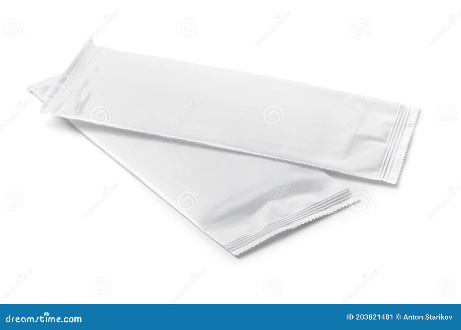 Two Blank Plastic Package Sachets Stock Image - Image of rectangle ...