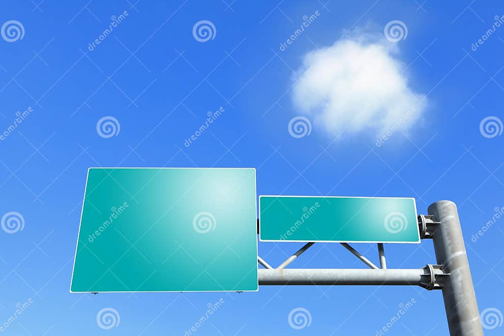 Two Blank Road Traffic Sign Stock Image - Image of billboard, object ...