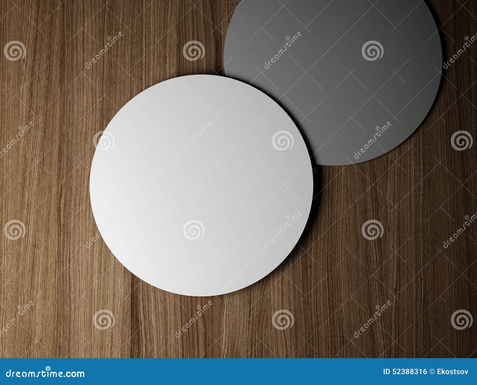 Two blank round cards stock photo. Image of paper, page - 52388316