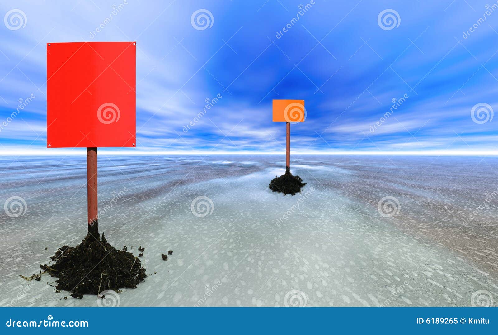 Two blank sign posts stock image. Image of ground, peaceful - 6189265