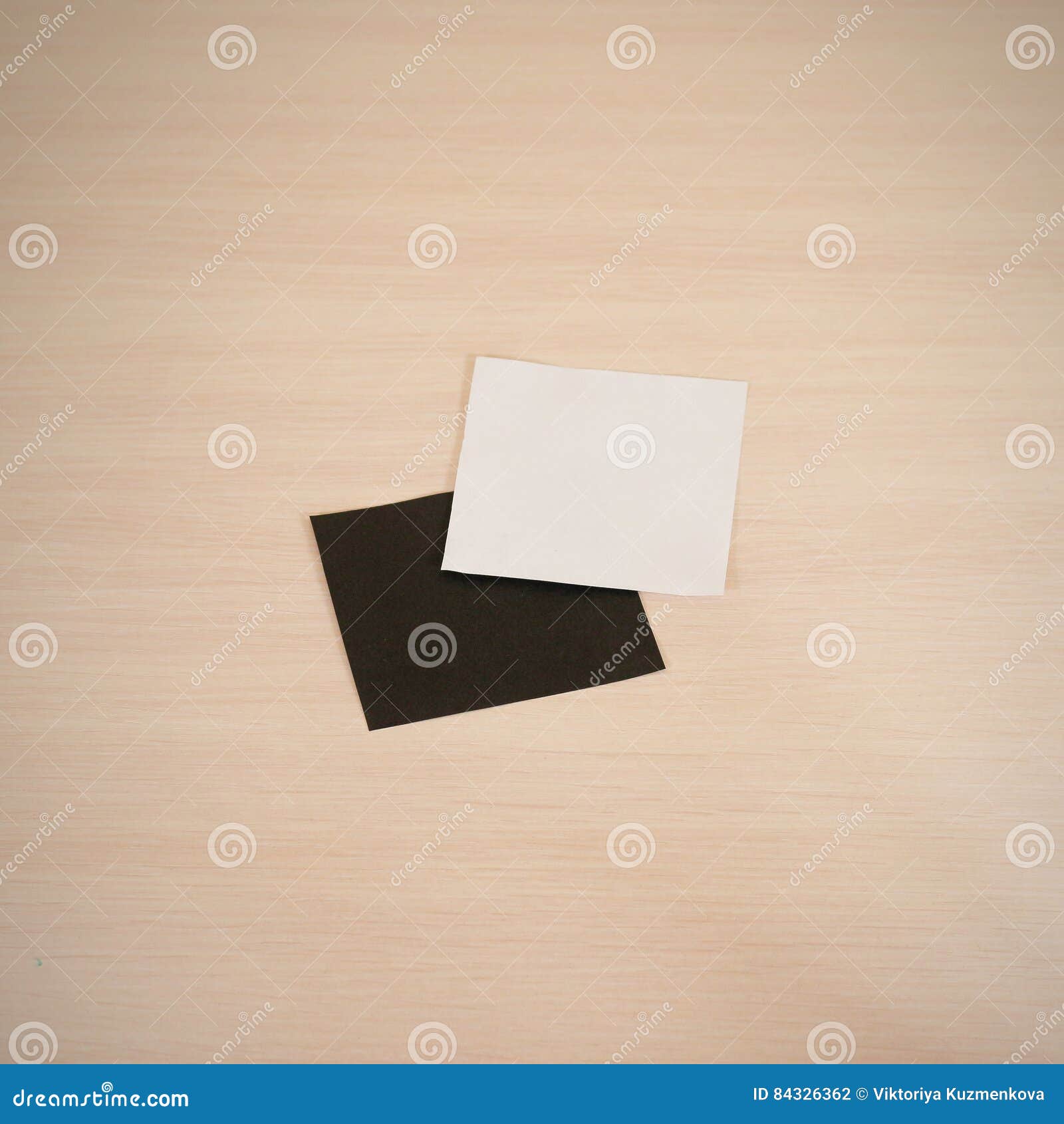 Two Blank Square Paper. White and Black Note. Stock Photo - Image of ...