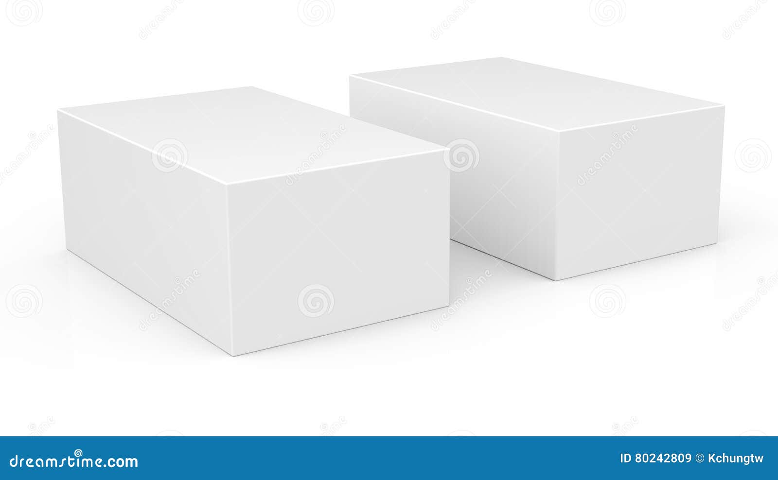 Two blank template boxes stock illustration. Illustration of packaging ...