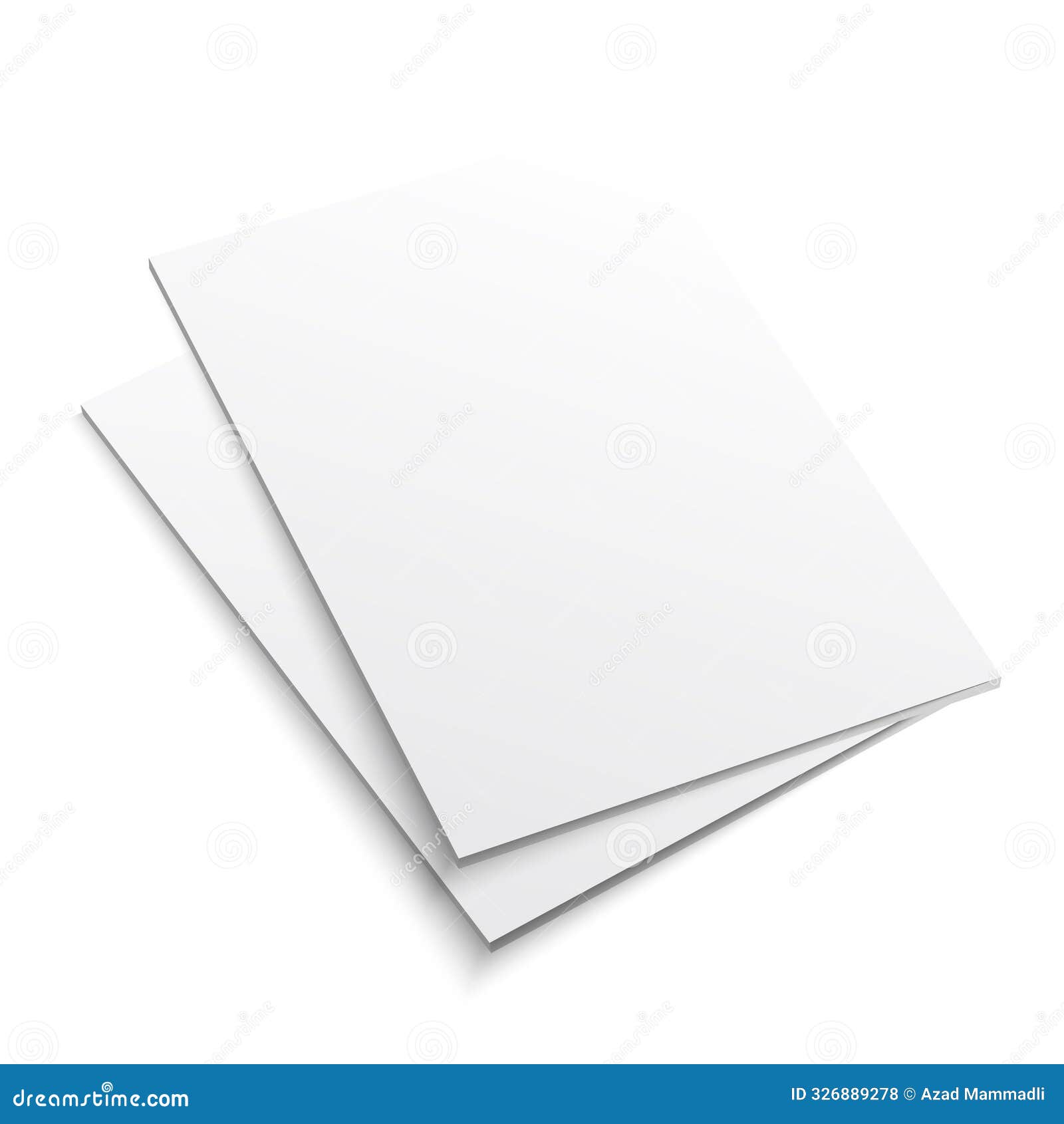Two Blank White Vector Sheets of Paper, Isolated, Slightly Tilted ... Two Blank White Vector Sheets of Paper, Isolated, Slightly Tilted ...