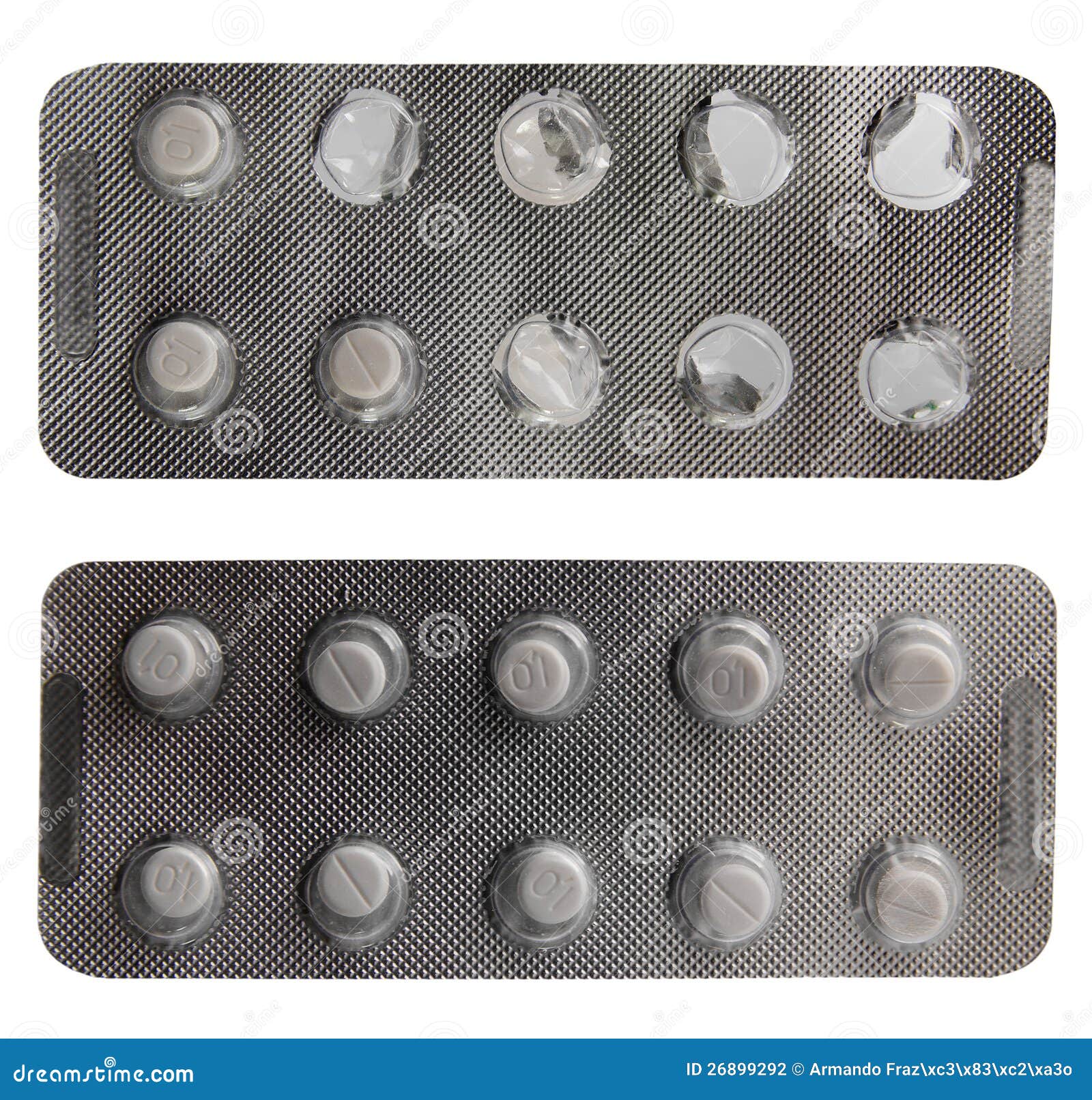 Two Blister Packs of White Sleeping Pills Stock Photo - Image of full ...
