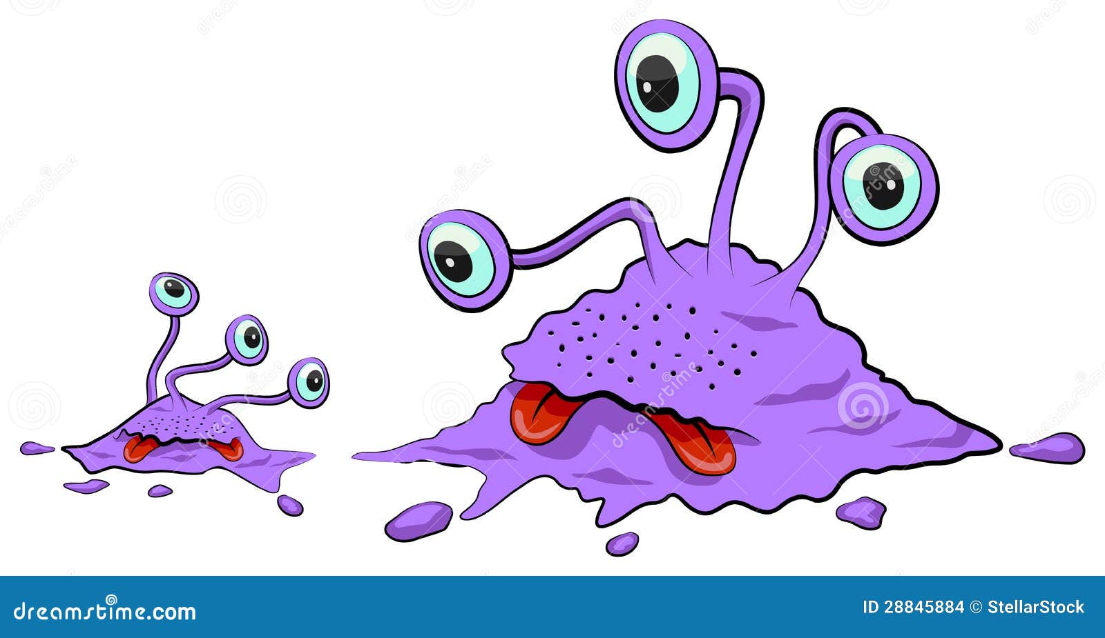 Two Blob Monsters stock vector. Illustration of spooky - 28845884