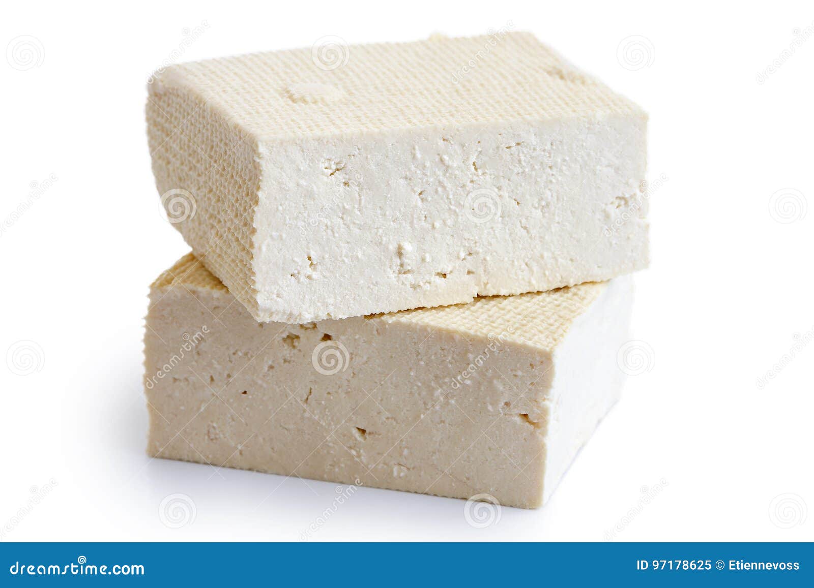 Two blocks of white tofu. stock image. Image of alternative - 97178625
