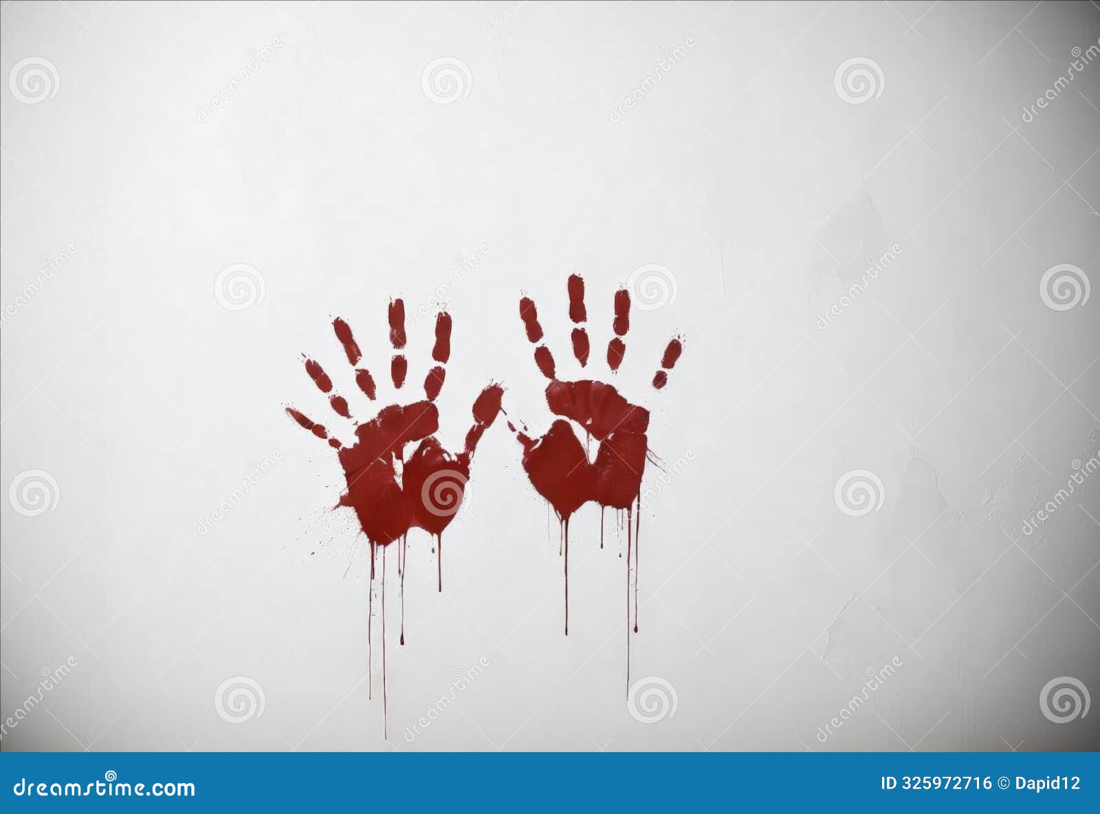 Painted In Bloody Paint Symbol Sign Of Yin Yang Isolated On White ...