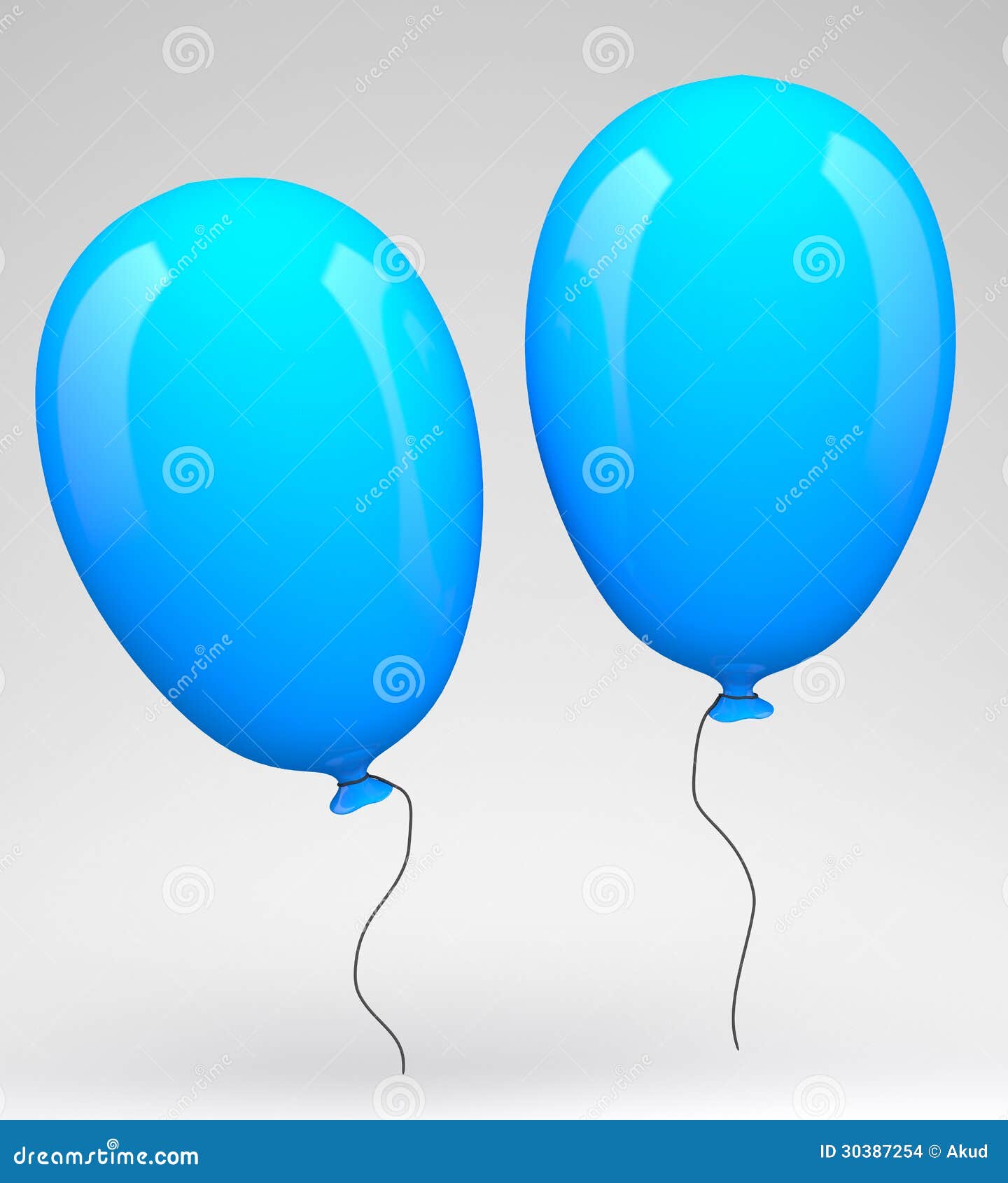 Two blue balloons stock illustration. Illustration of carnival - 30387254