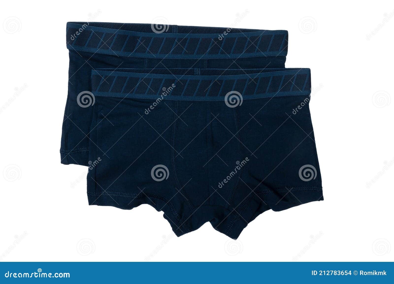 Two Blue Boxers for a Boy Isolated on White Stock Photo - Image of ...