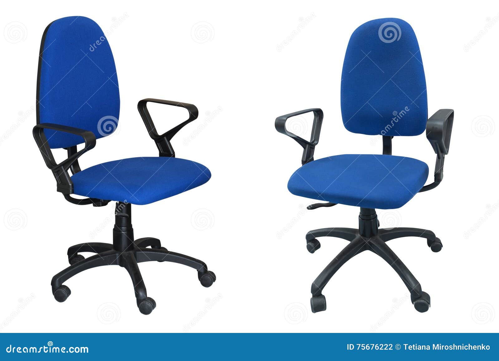 Two blue chair computer stock photo. Image of isolated - 75676222