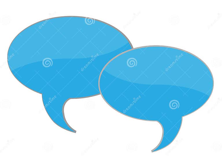 Two blue chat box stock vector. Illustration of advice - 9610231