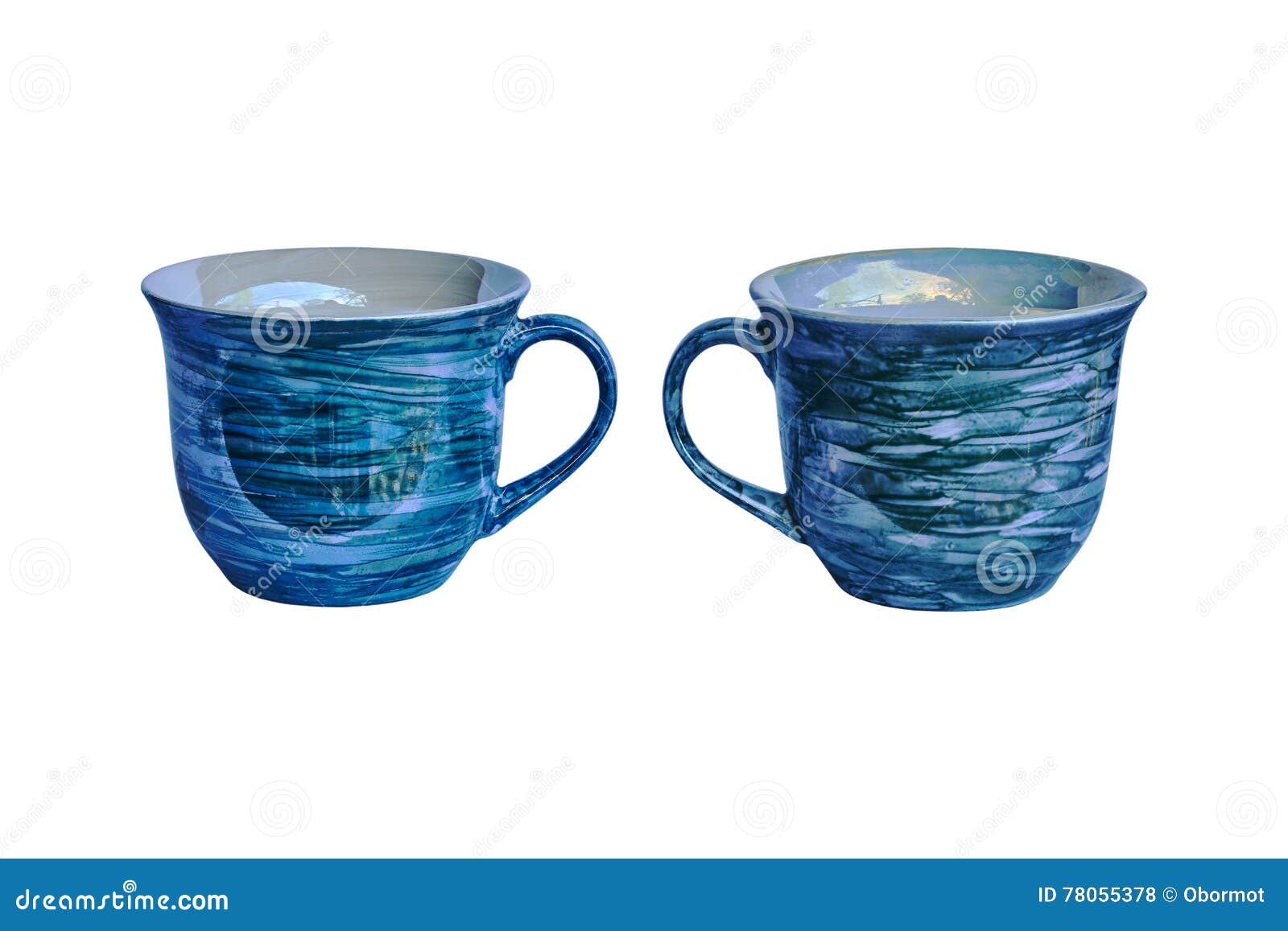 Two blue coffee cups stock photo. Image of coffee, food - 78055378
