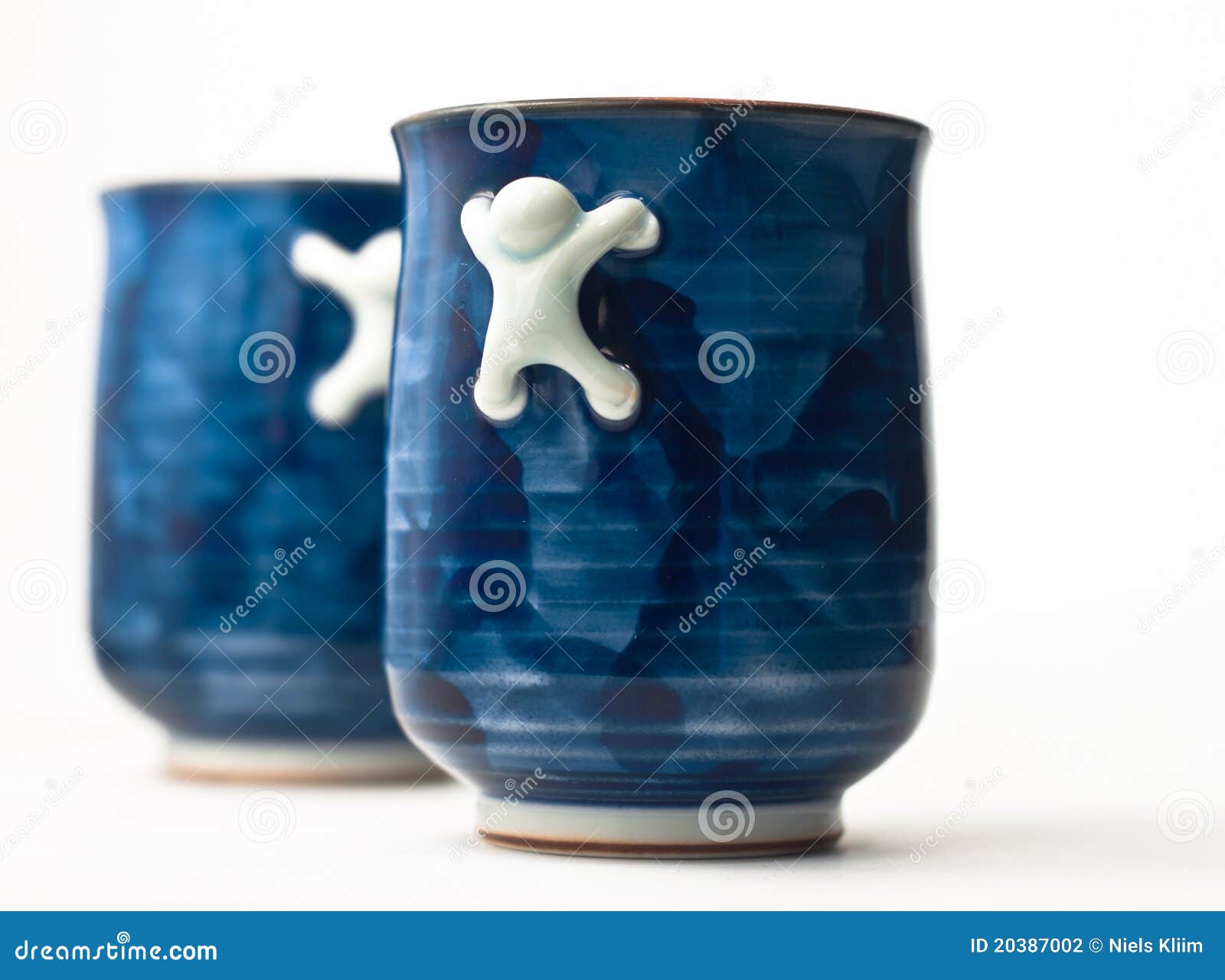 Two blue cups stock photo. Image of relaxing, kitchen - 20387002