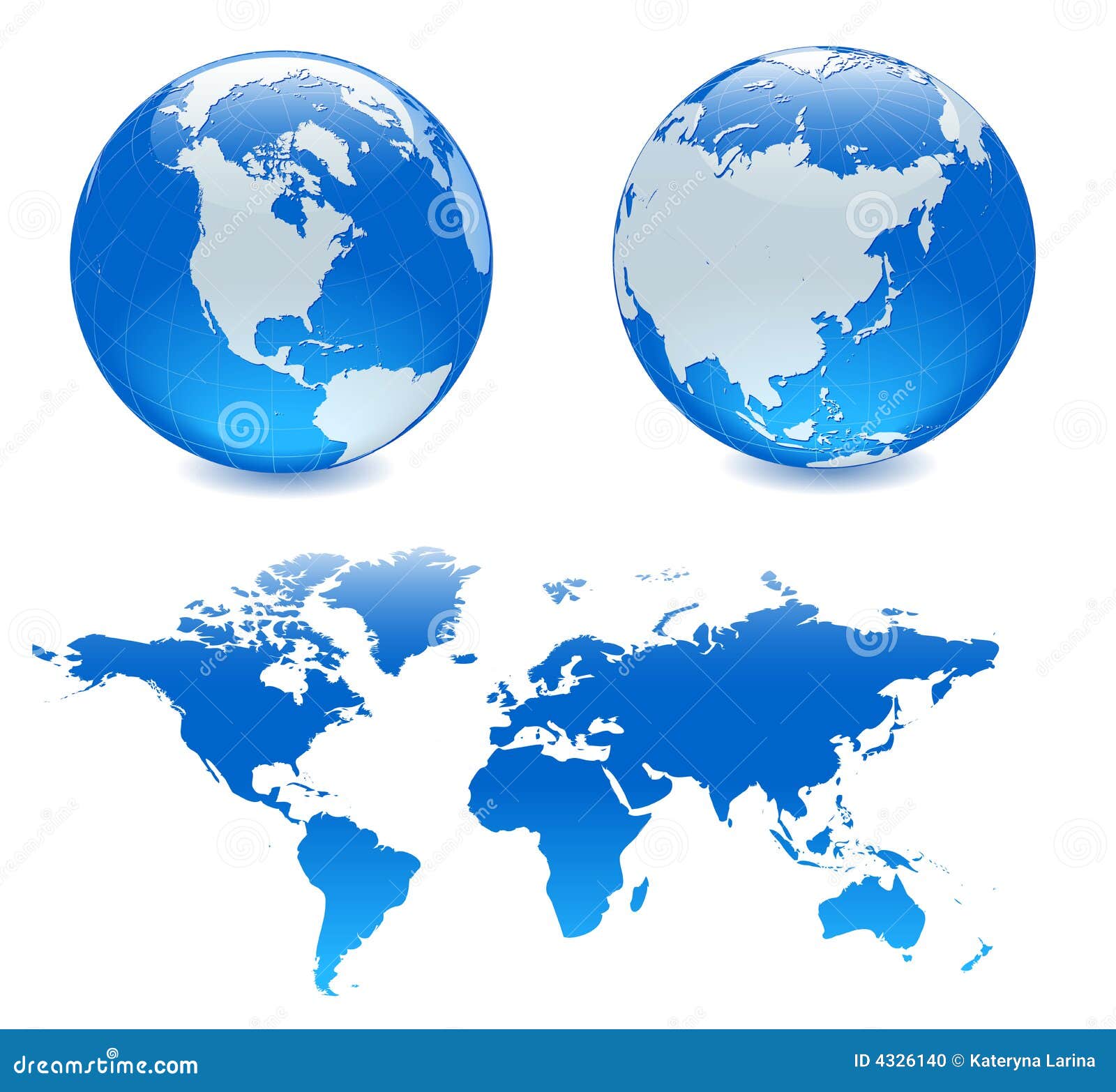 Two blue globes ang map stock vector. Illustration of sparse - 4326140