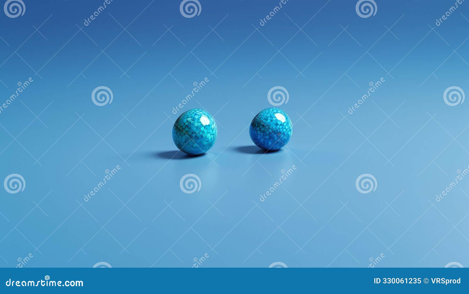 Two Blue Marbles on Gradient Blue Background Stock Image - Image of ...
