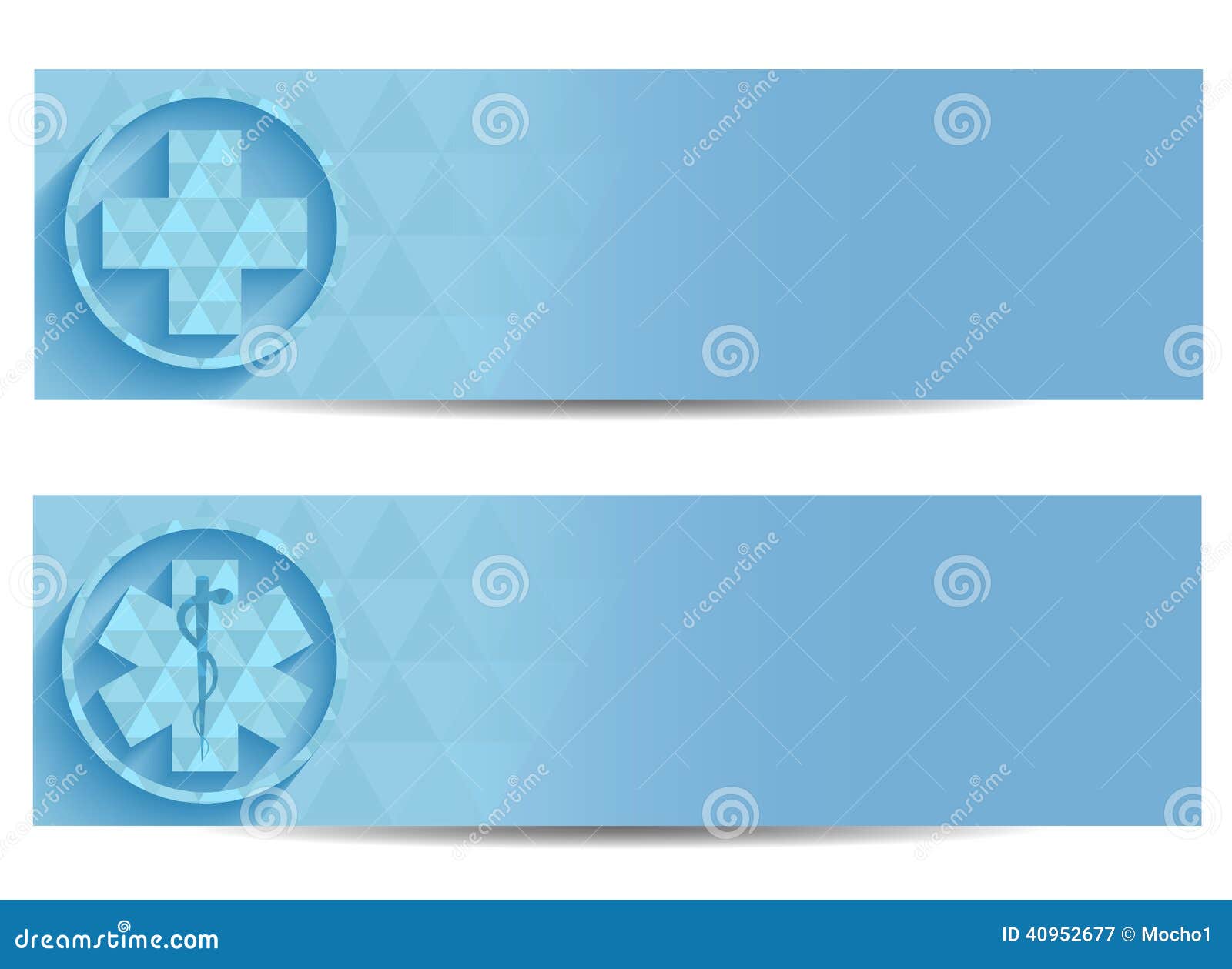 Two blue medical banners stock vector. Illustration of concept - 40952677