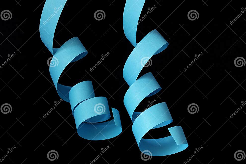 Two blue paper strips stock image. Image of graphic, loop - 53991843