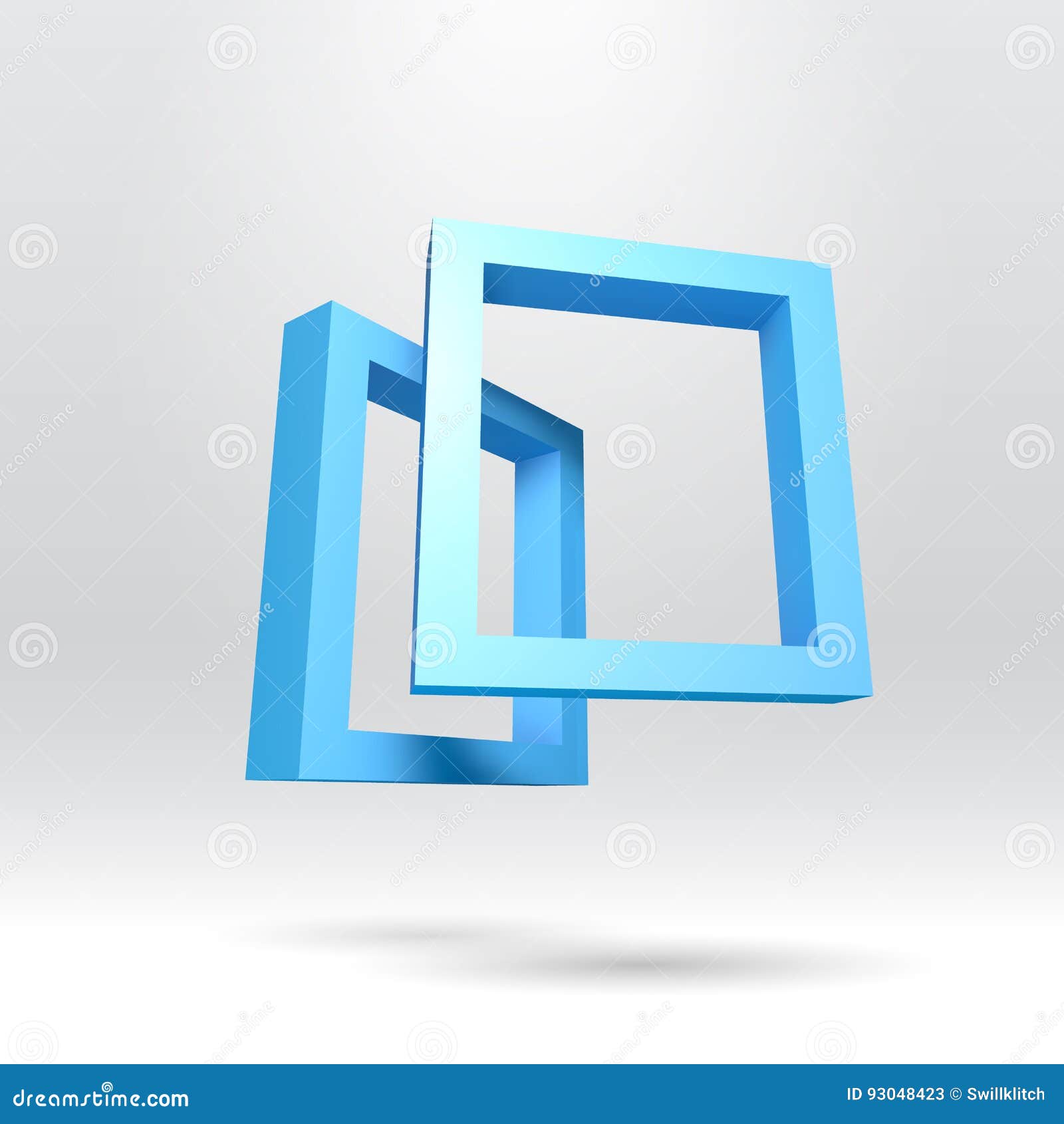 Two Blue Rectangular 3D Frames Stock Vector - Illustration of creative ...
