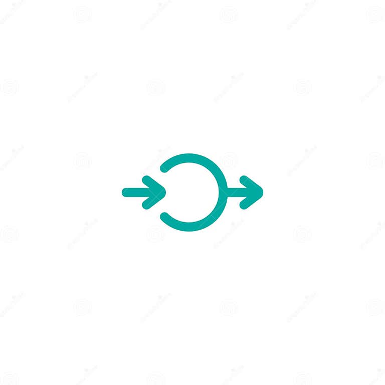 Two Blue Right Arrows and Circle. Continue Icon Isolated on White. Next ...