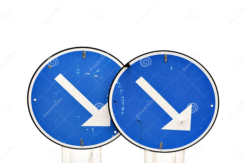 Two blue road signs stock photo. Image of signs, traffic - 27898856