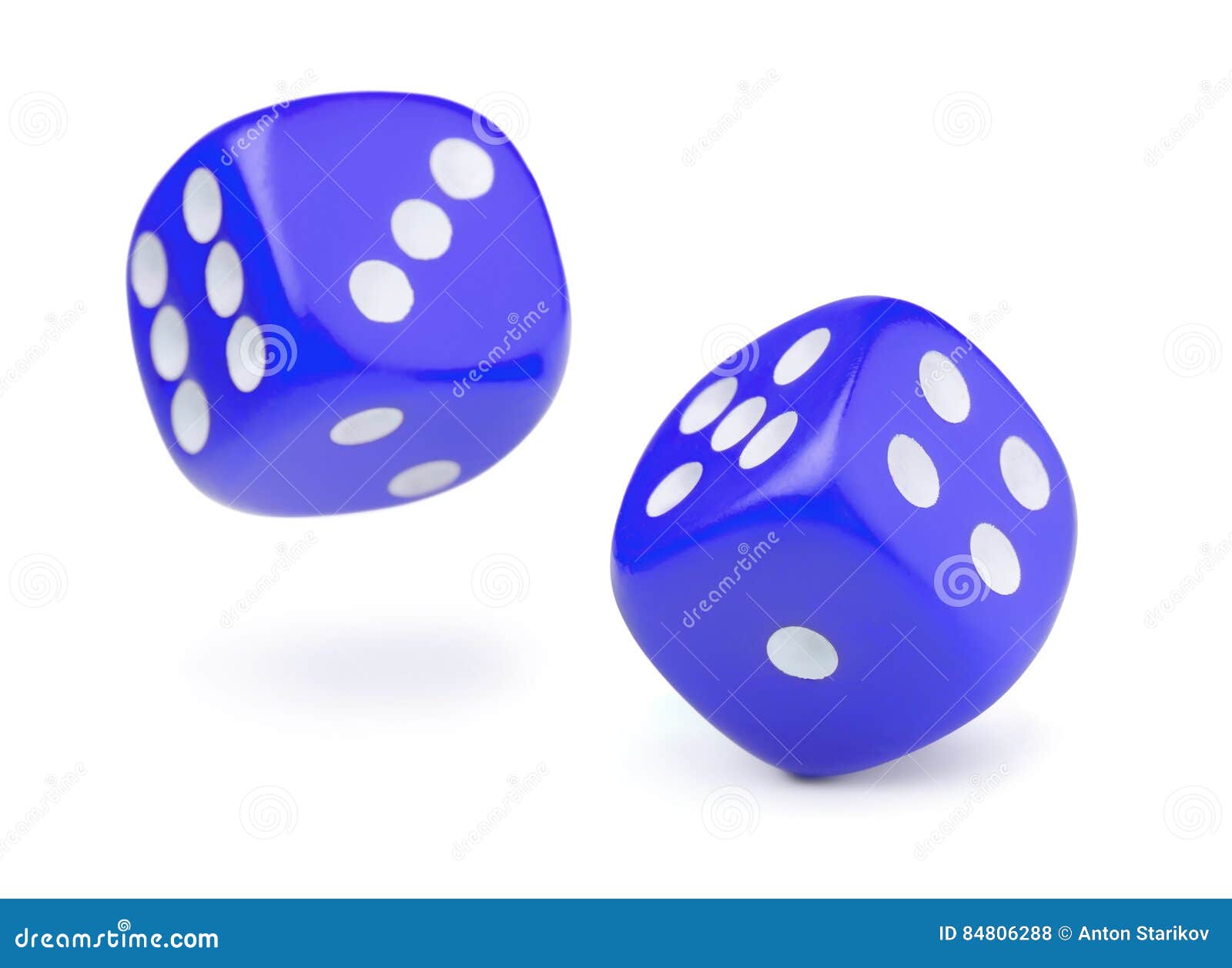 Two blue rolling dices stock photo. Image of activity - 84806288