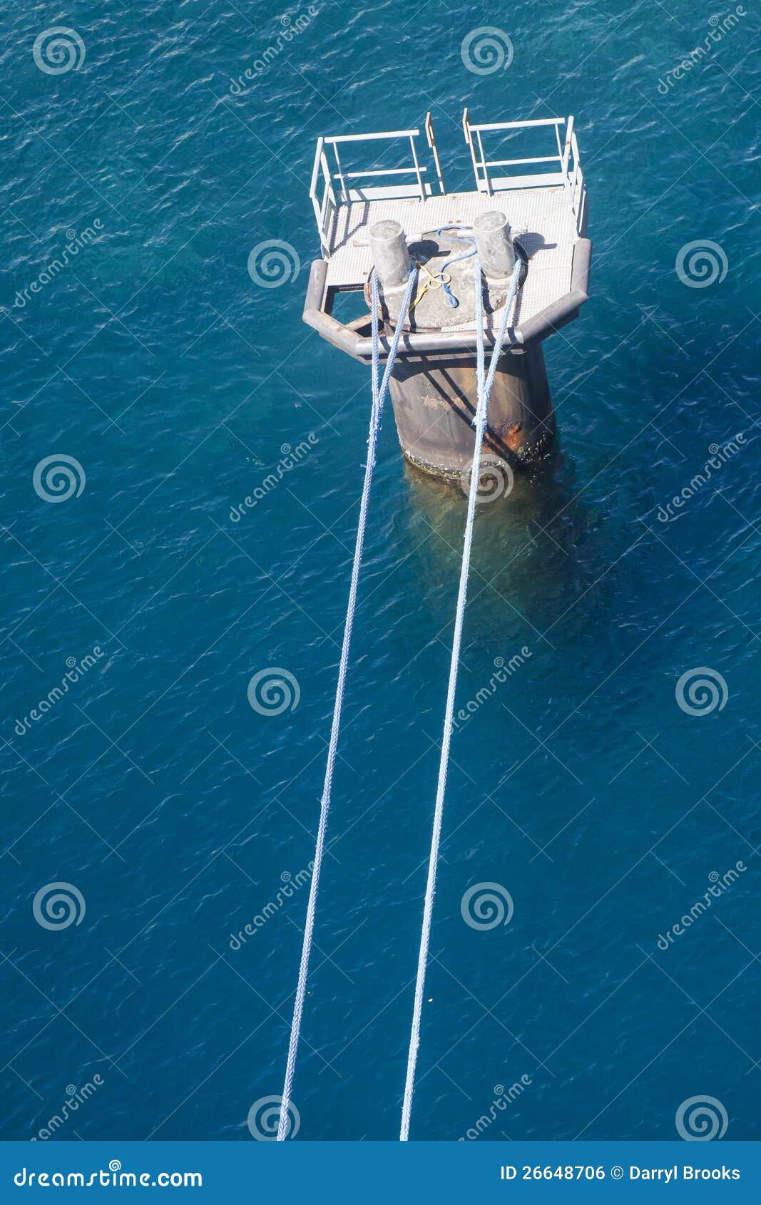 Two Blue Ropes To Ships Mooring Stock Photo - Image of ropes, aqua ...