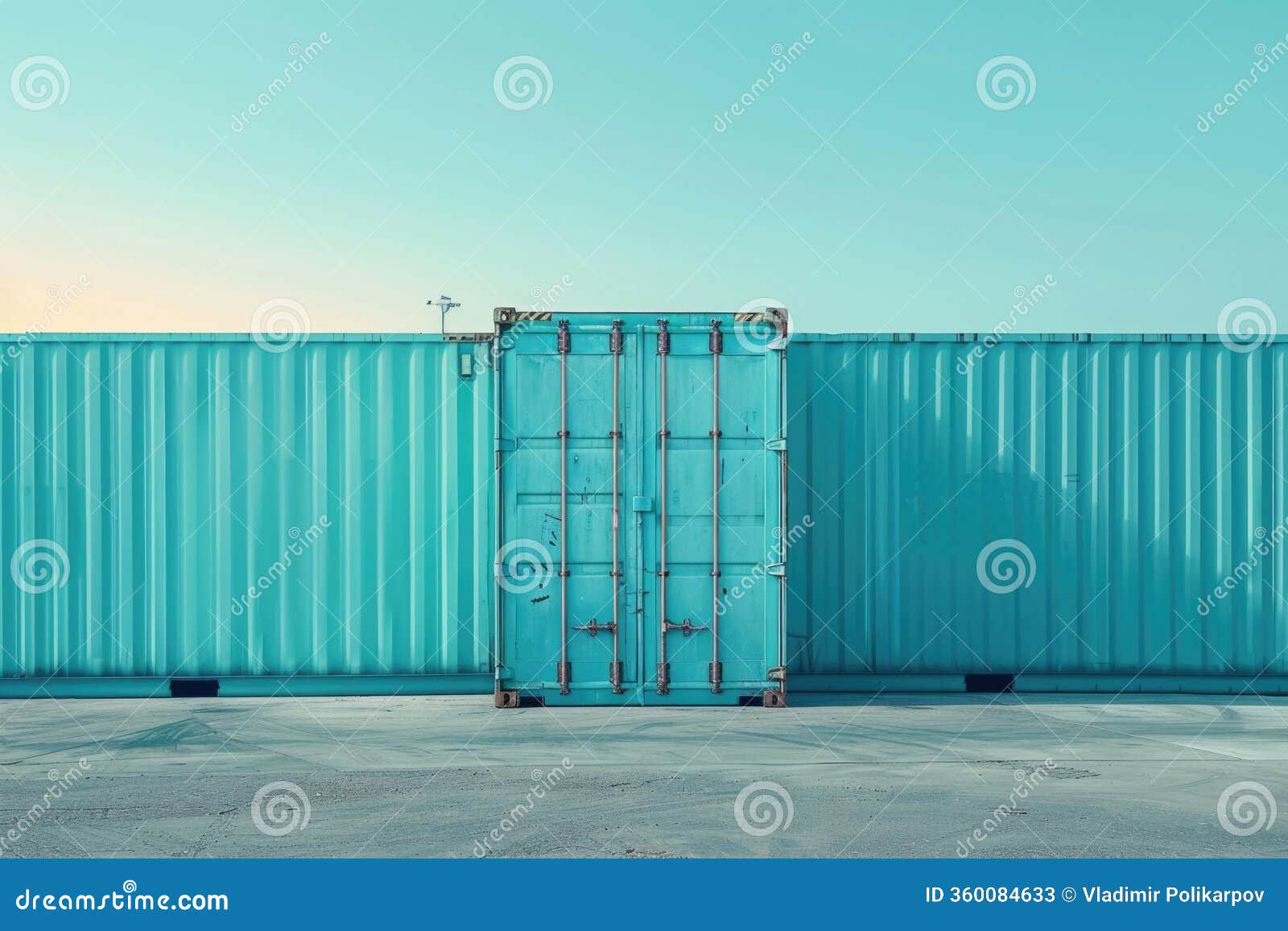 Blue Shipping Container Royalty-Free Stock Photography | CartoonDealer ...