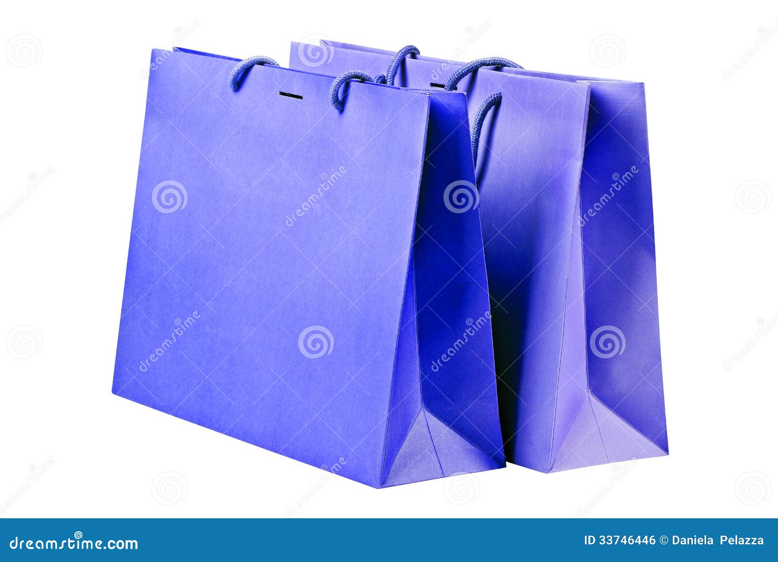 Two blue shopping bags. stock photo. Image of white, package - 33746446