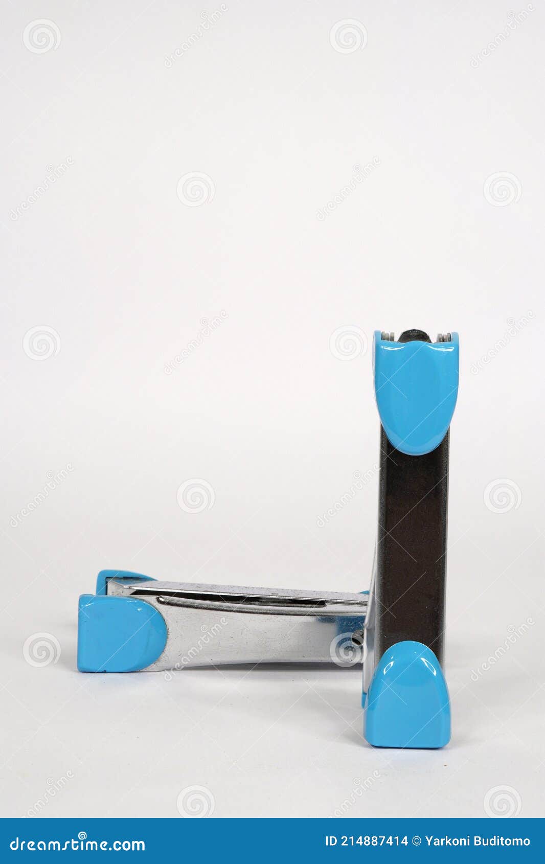 Two Blue Staplers on White Background Stock Photo - Image of stapler ...