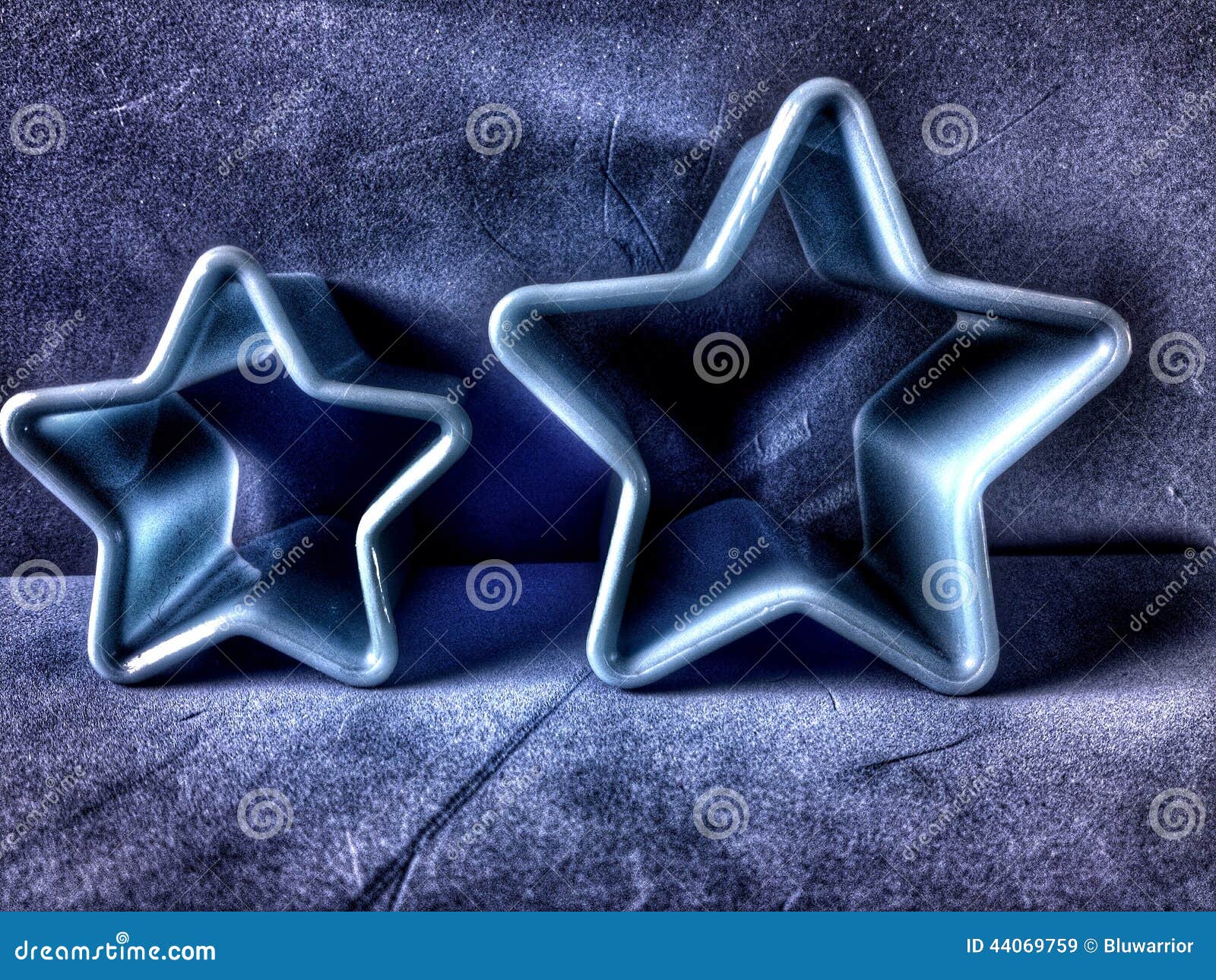 Two blue stars stock image. Image of close, objects, blue - 44069759