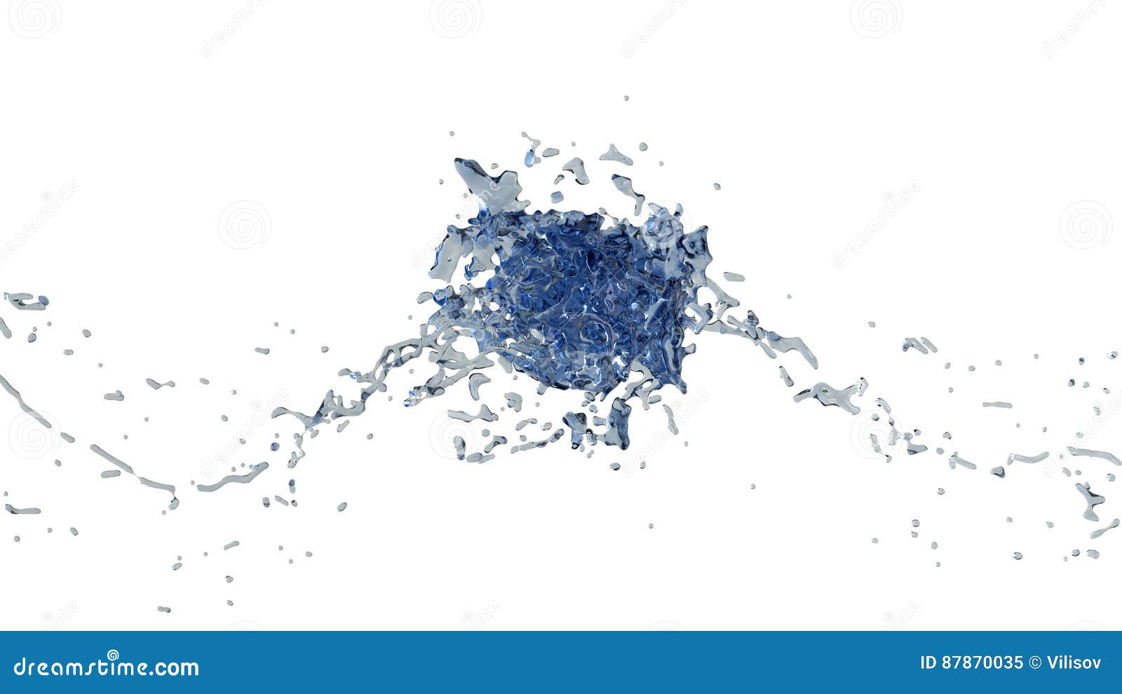 Two blue streams of water stock illustration. Illustration of pour ...
