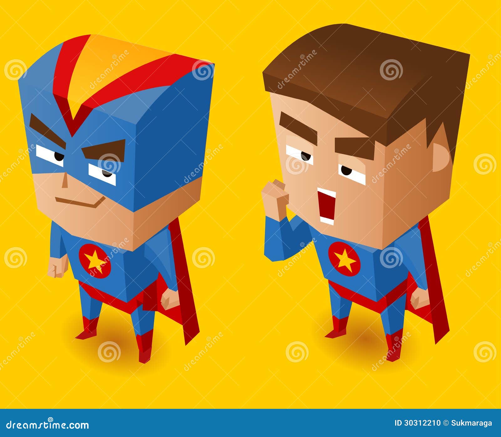 Two Blue superheroes stock vector. Illustration of amazing - 30312210