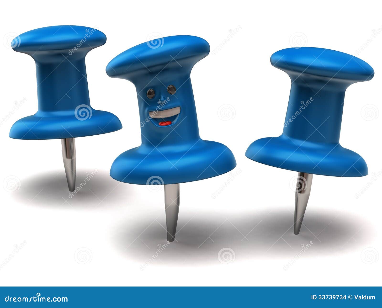 Blue Thumbtacks Stock Illustration | CartoonDealer.com #29504662