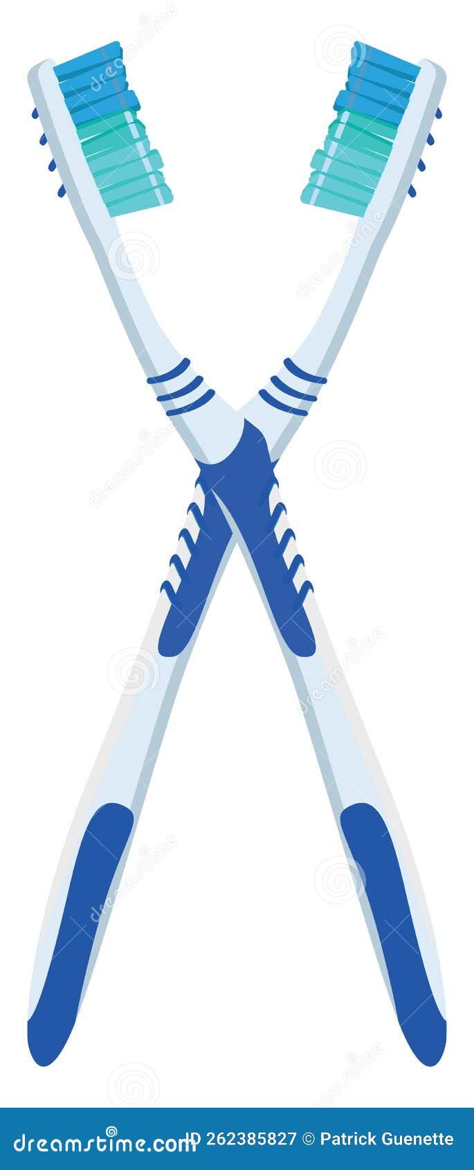 Two Blue Toothbrushes, Icon Stock Vector - Illustration of fresh, mouth ...