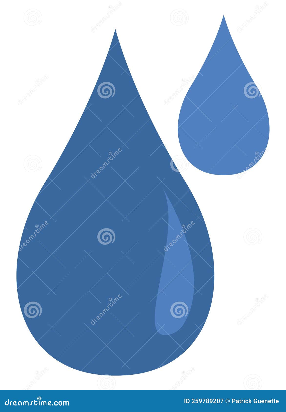 Two Blue Water Drops, Icon Icon Stock Vector - Illustration of raindrop ...