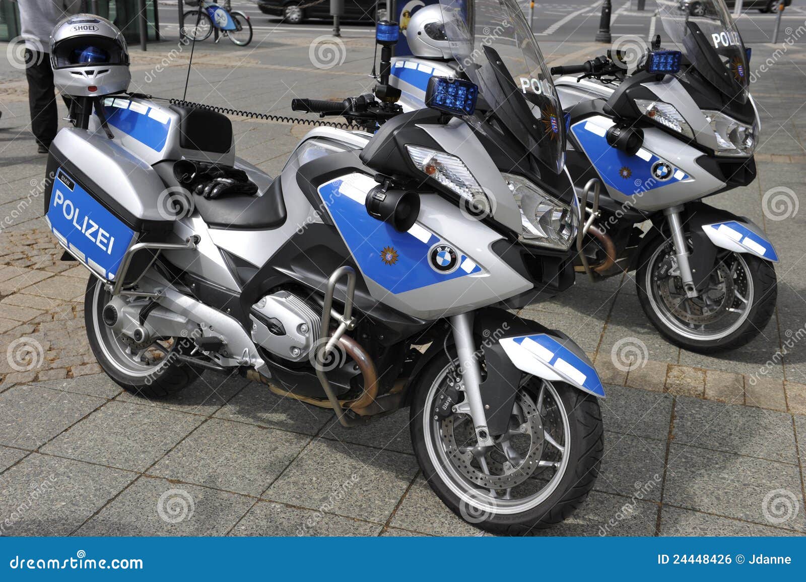 Two BMW Police Motorbikes editorial photo. Image of patrol - 24448426