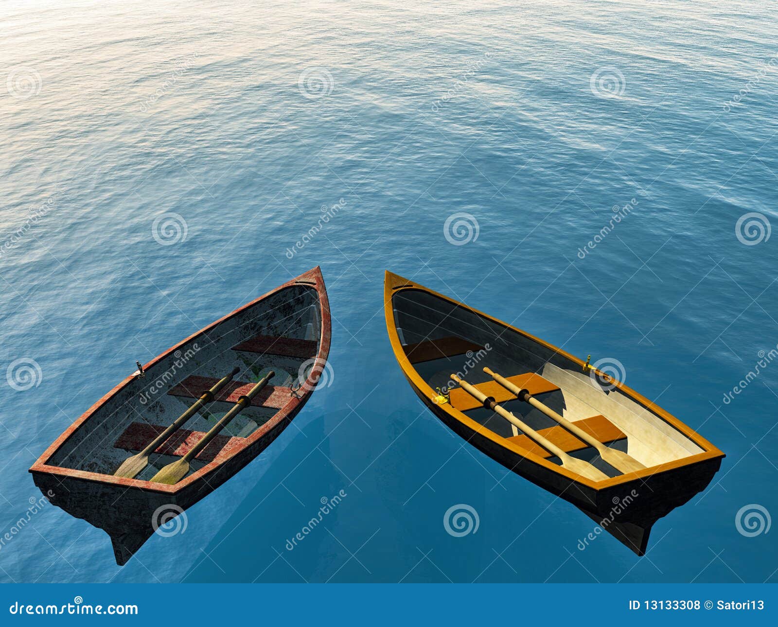 Two boats stock illustration. Illustration of nature - 13133308