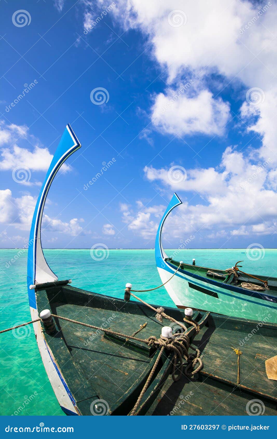 Two boats at the beach stock image. Image of ocean, island - 27603297