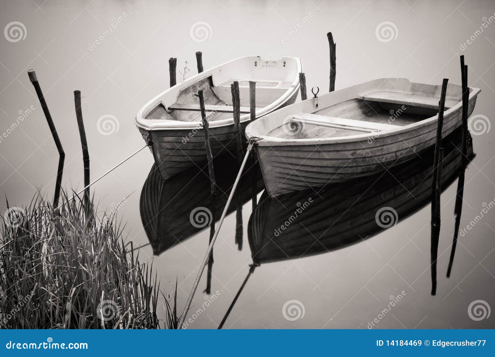 Two boats on the river stock image. Image of quiet, water - 14184469