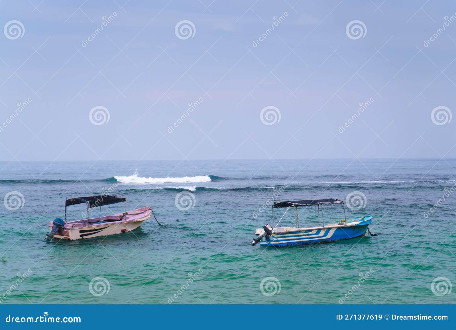 Two Boats in the Sea in Summer Stock Image - Image of ocean, vacation ...