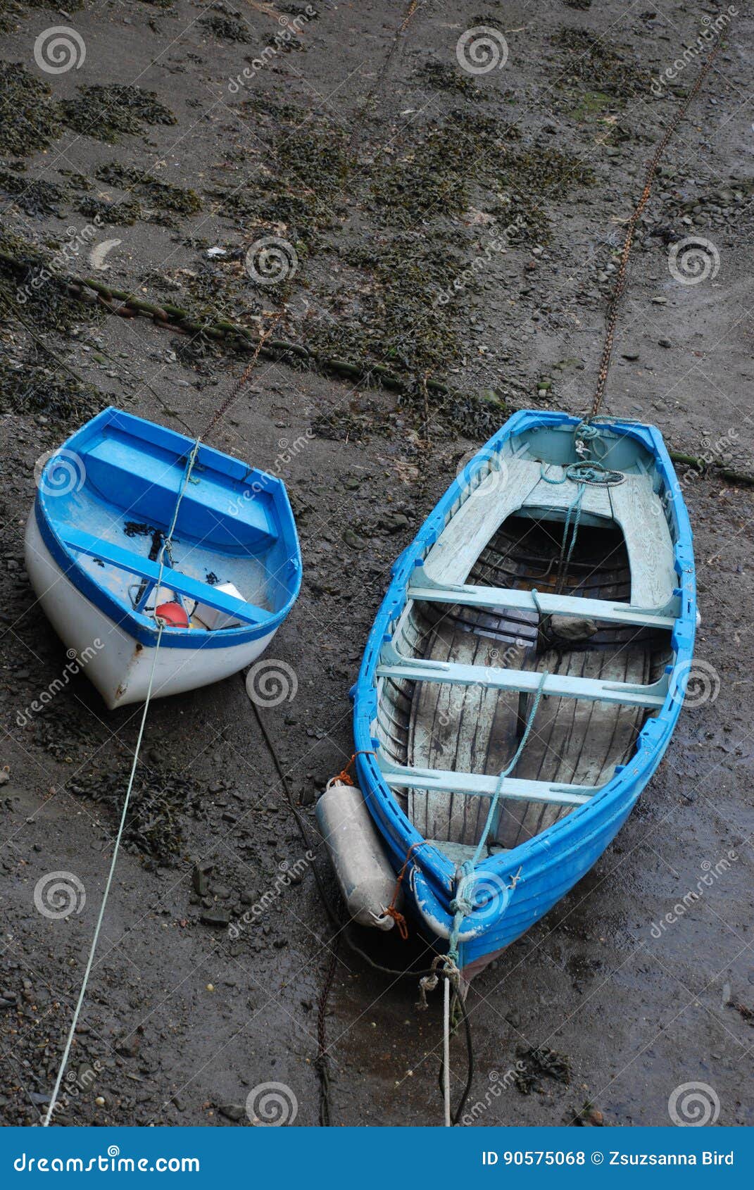 Two boats on shore stock photo. Image of blue, marine - 90575068
